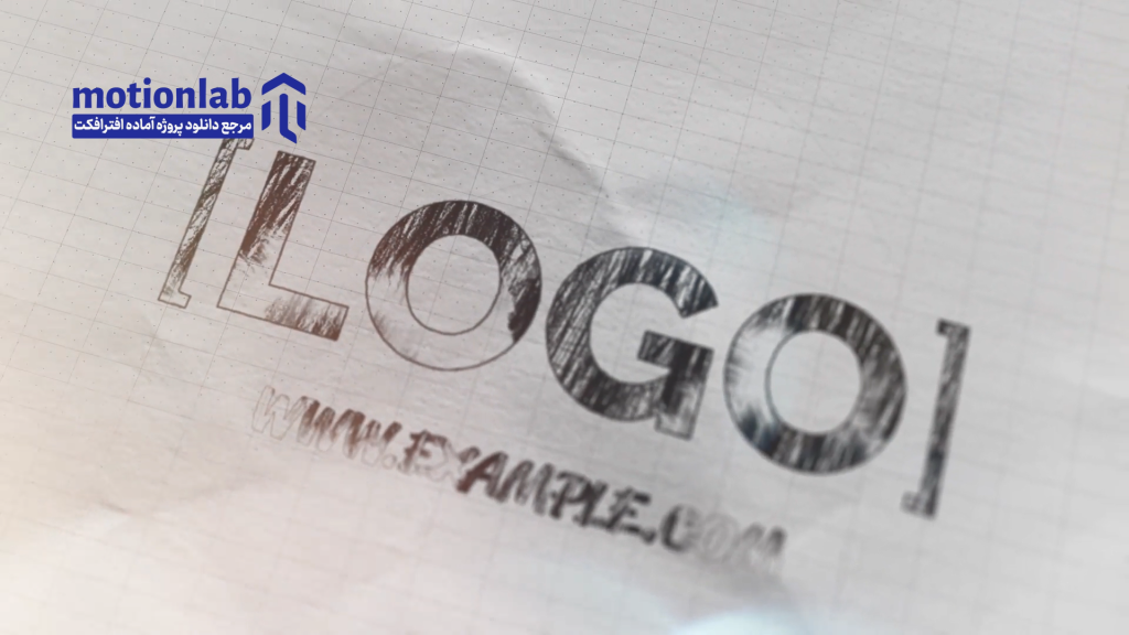 پروژه آماده افترافکت لوگو موشن خط خطی scribble logo - موشن لب