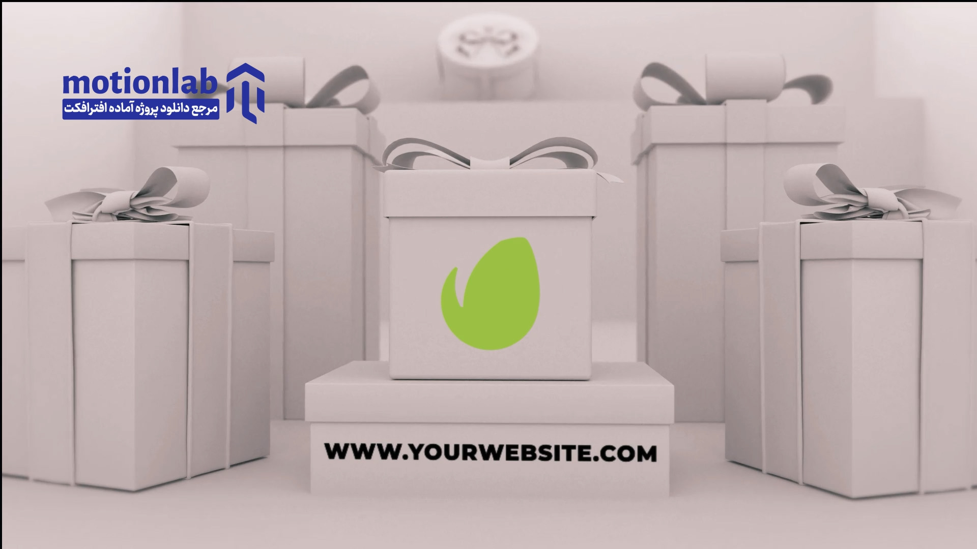 پروژه آماده افترافکت اینترو جعبه هدیه gift box intro - موشن لب